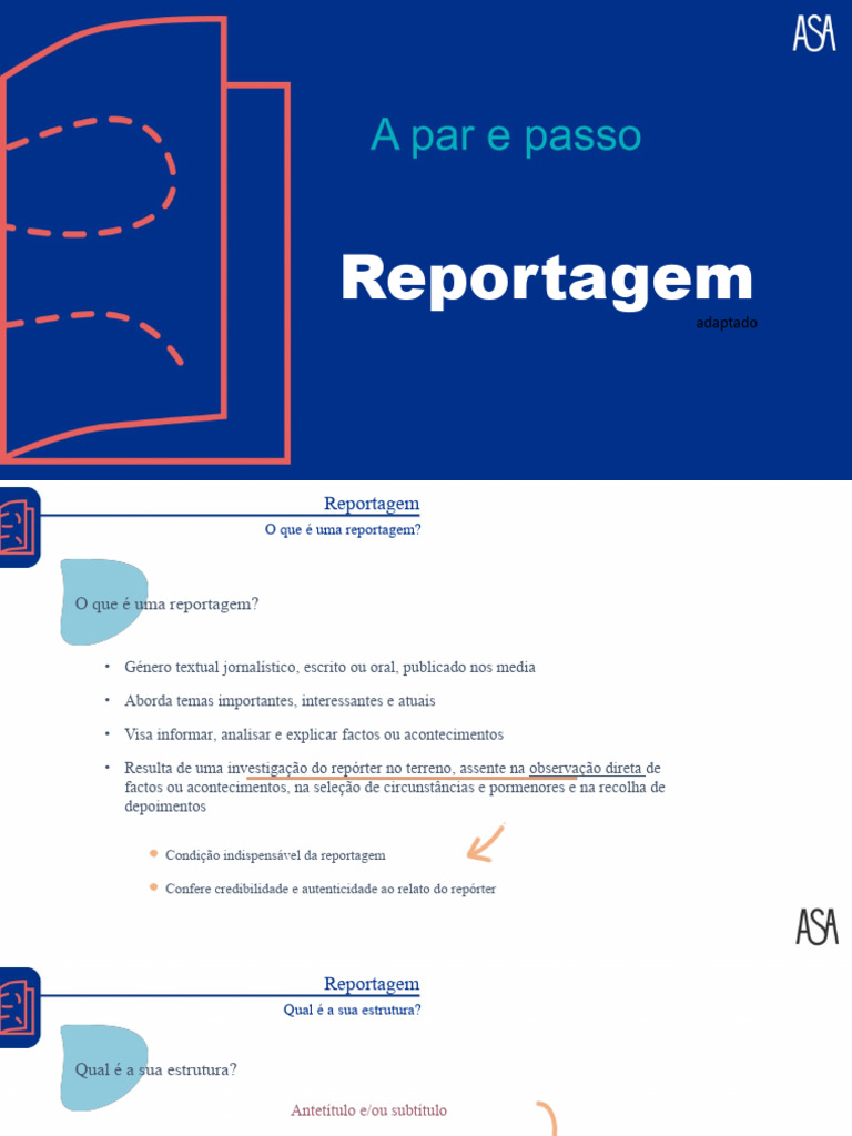 Estrutura e Características da Reportagem | PDF | Jornalismo ...