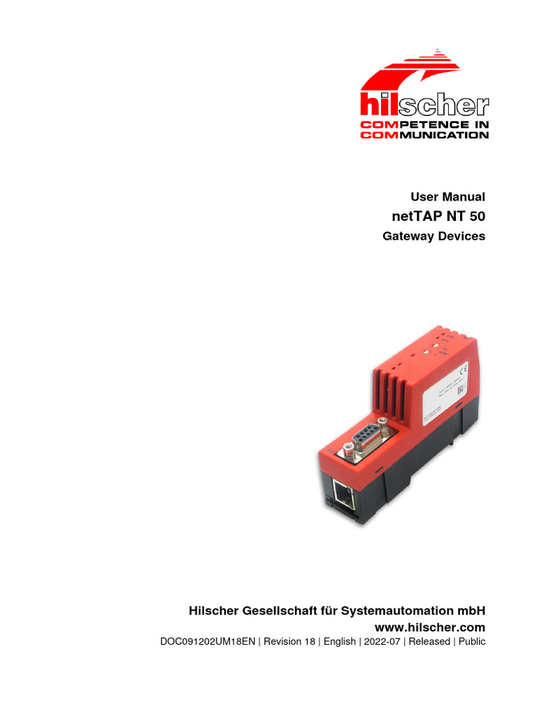 netTAP NT 50 - Gateway Devices UM 18 EN | PDF | Safety | File System
