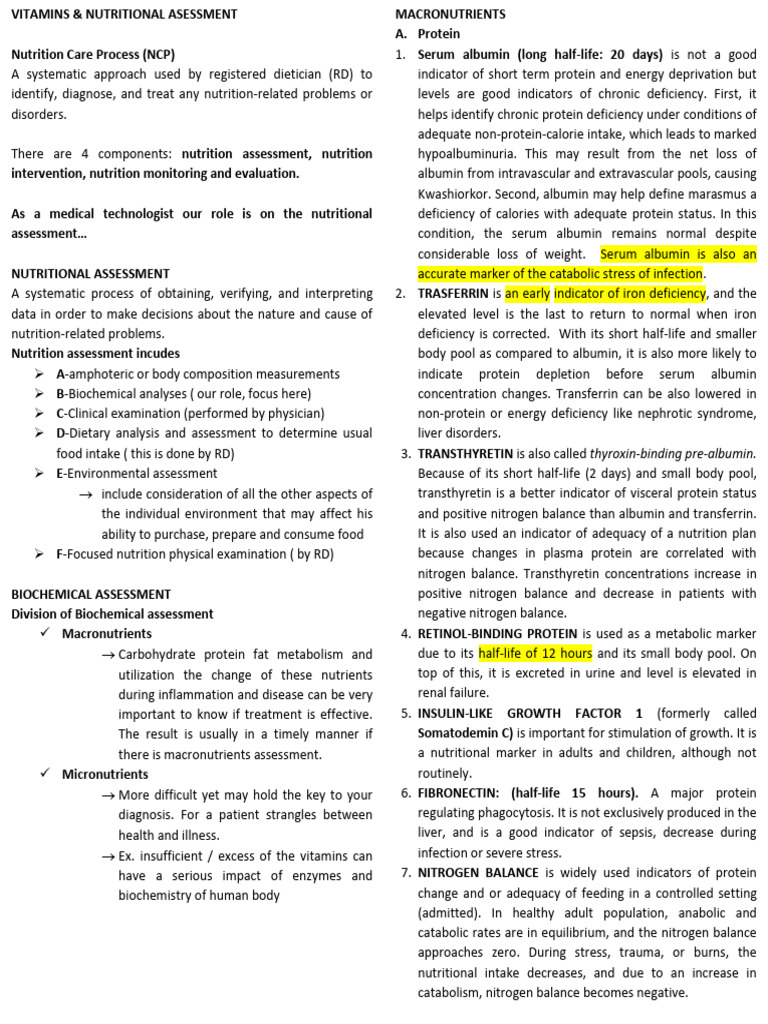 Nutritional Assessment and Vitamins Guide | PDF | Vitamin | Vitamin B12