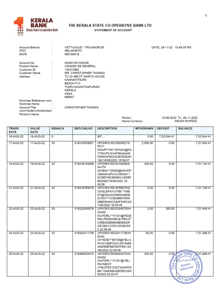 Christopher STATEMENT | PDF | Phishing | Financial Services
