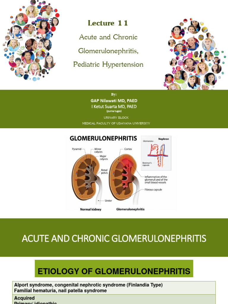 Lecture 11. Acute and Chronic Glomerulonephritis, Pediatric ...