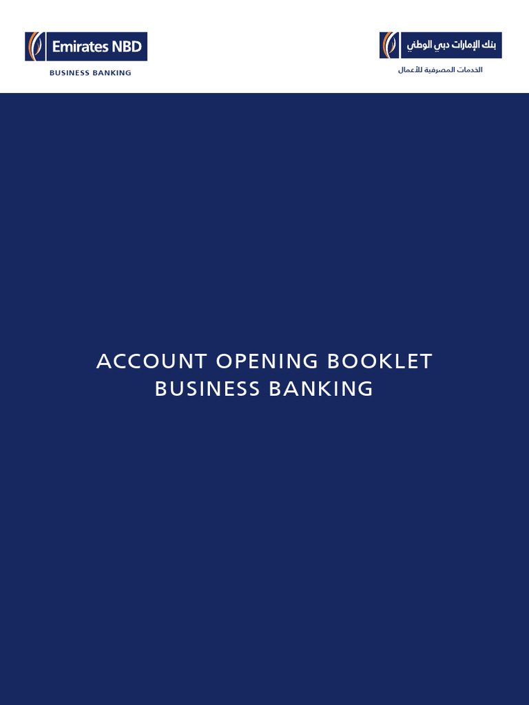 New Account Relationship Form Business Banking Booklet | PDF
