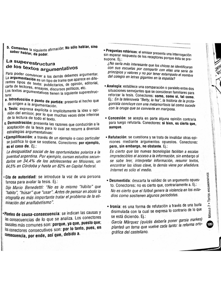 Estructura Del Texto Argumentativo | PDF