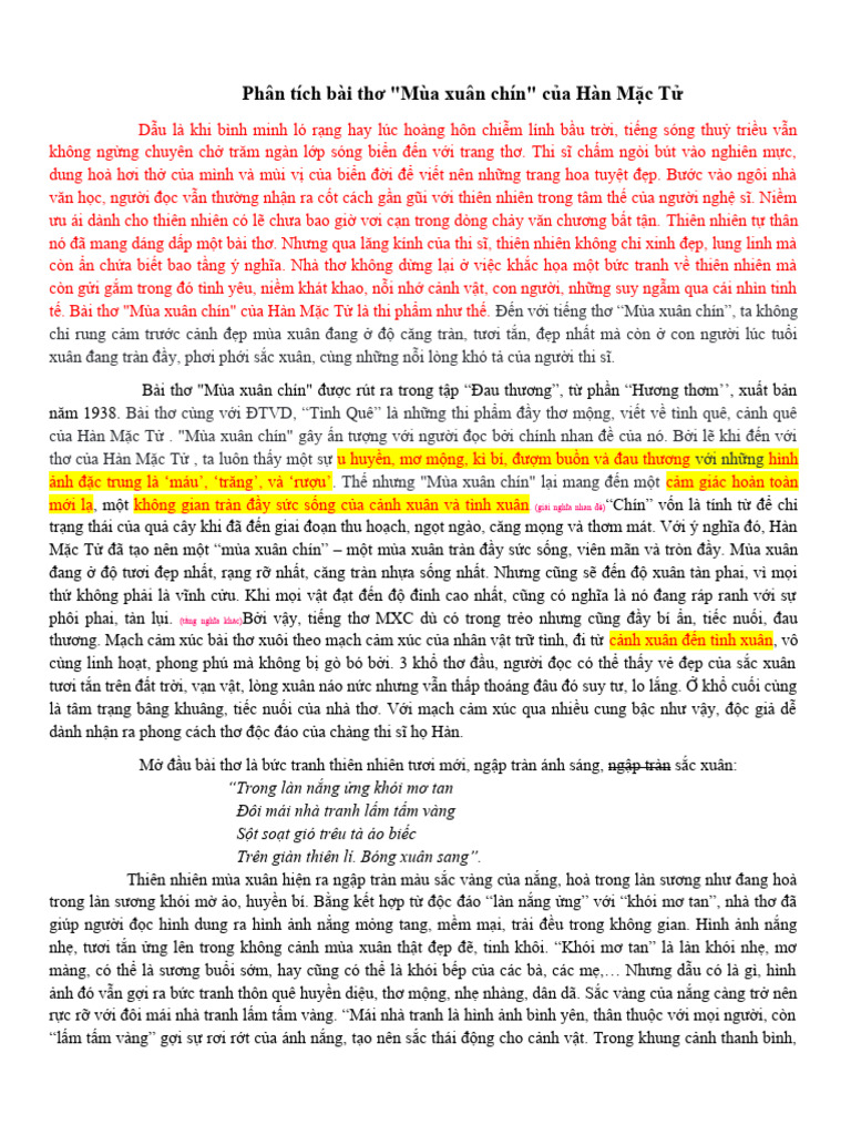 Mùa Xuân Chín | PDF