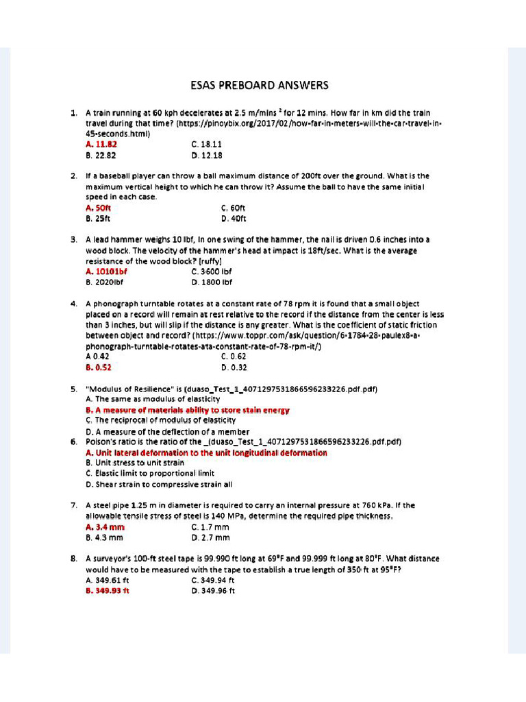 Preboard Question | PDF