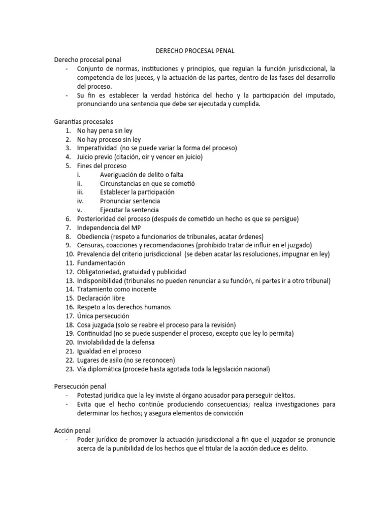 DERECHO PROCESAL PENAL | PDF | Judicaturas | Jurisdicción