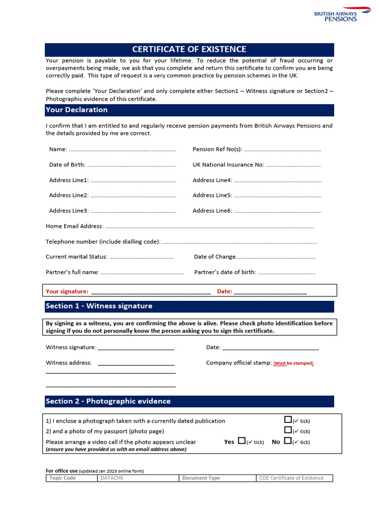 Certificate of Existence | PDF | Identity Document