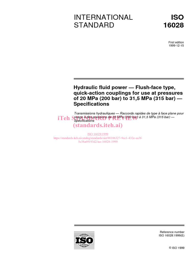 ISO-16028-1999 | PDF | International Organization For Standardization