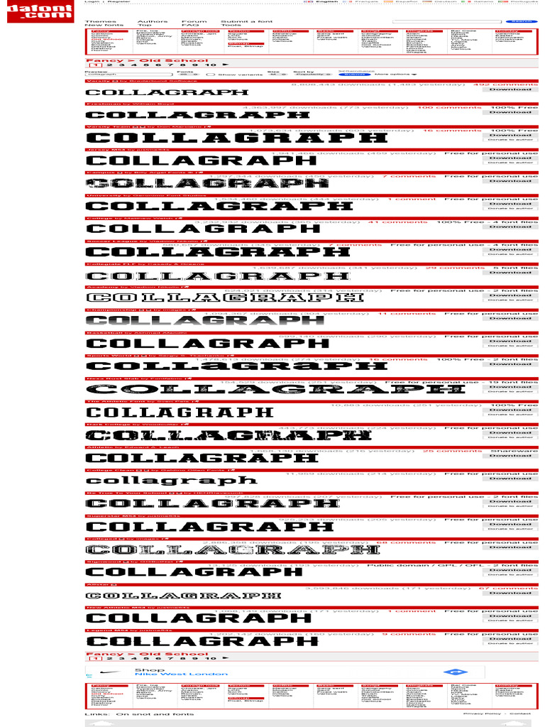 Fancy Old School Fonts | PDF | Typefaces | Serif