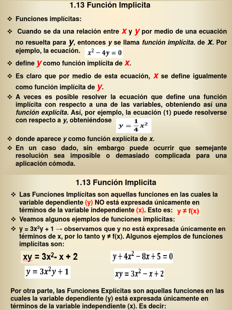 SUBTEMA 1.13 Funcion Implicita | PDF