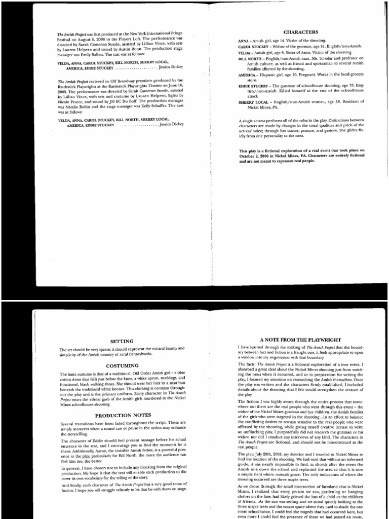 The Amish Project Script | PDF