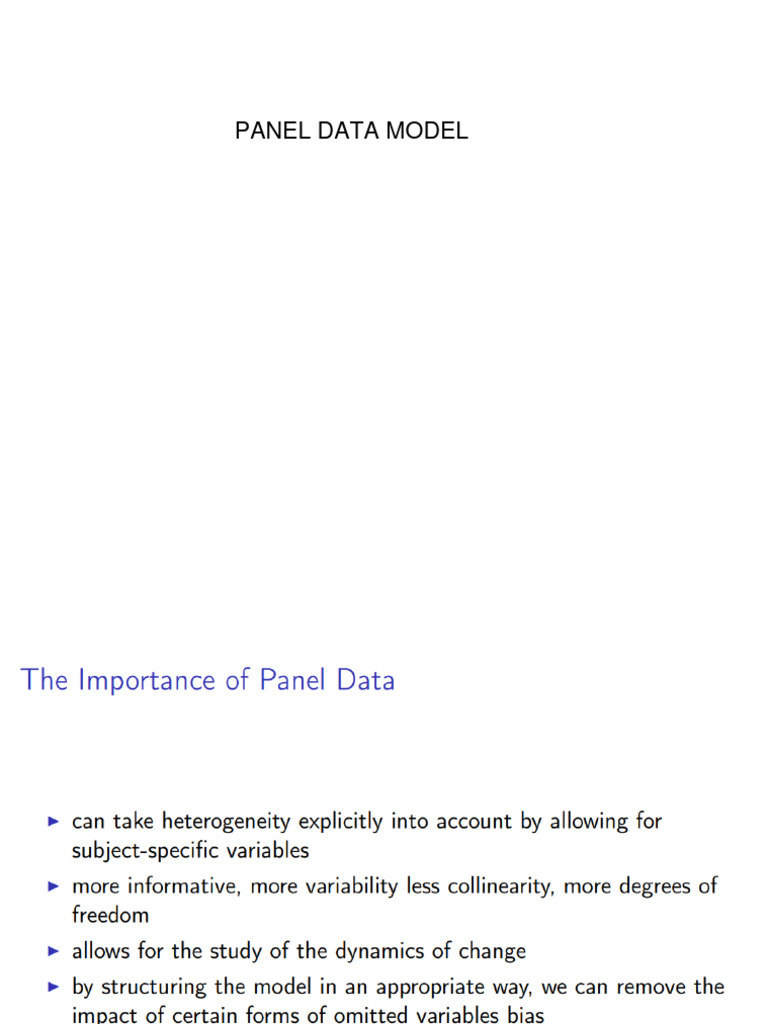 Panel Data Model Princeton 101 SHORT | PDF | Fixed Effects Model | Autocorrelation