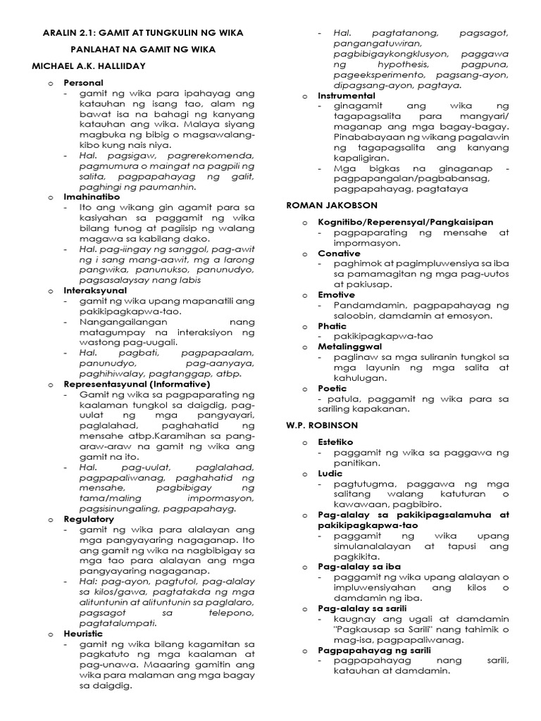 Aralin-2 1-2 3 | PDF