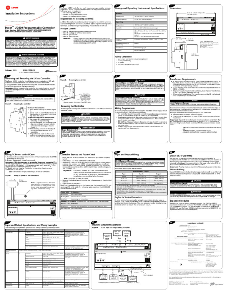 Uc600 Manual de Instalacion | PDF | Electrical Wiring | Alternating Current