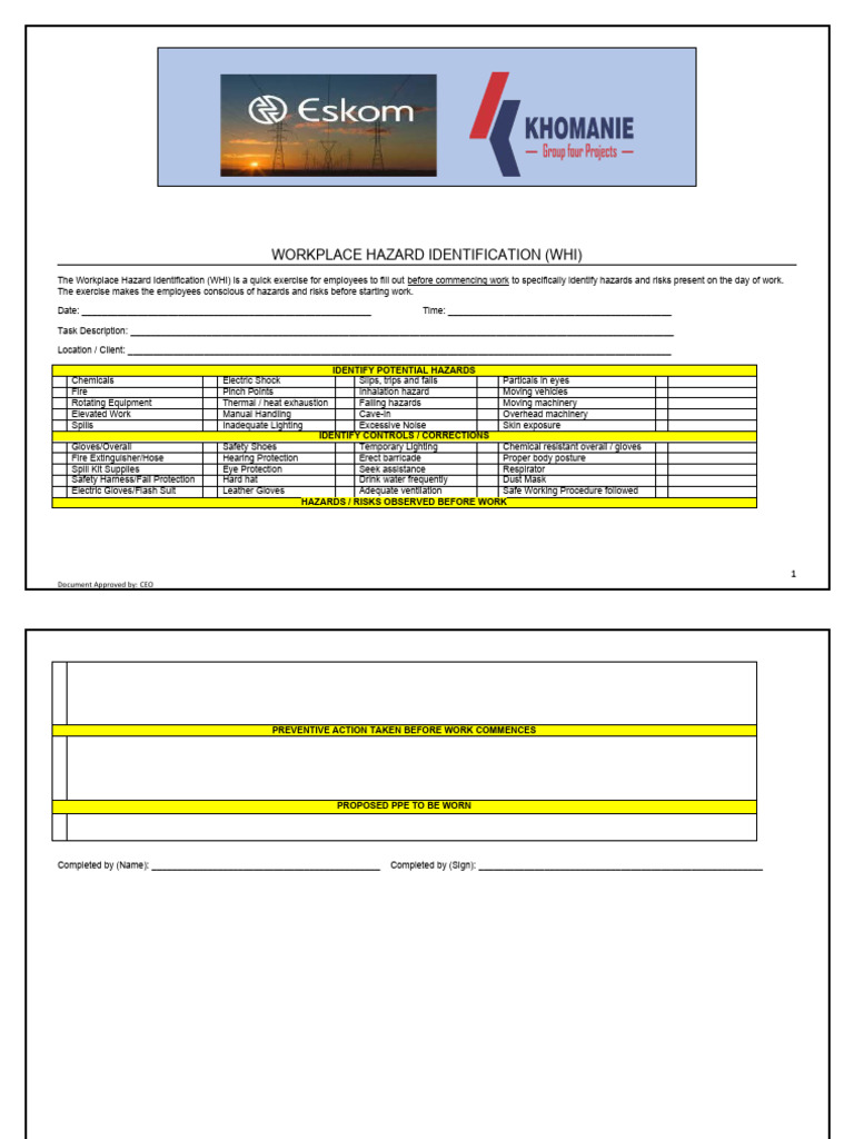 REG002 Workplace Hazard Identification | Download Free PDF | Workplace ...