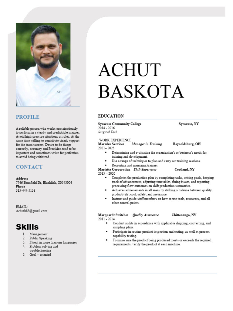 Achut Resume | Download Free PDF | Quality Assurance | Business