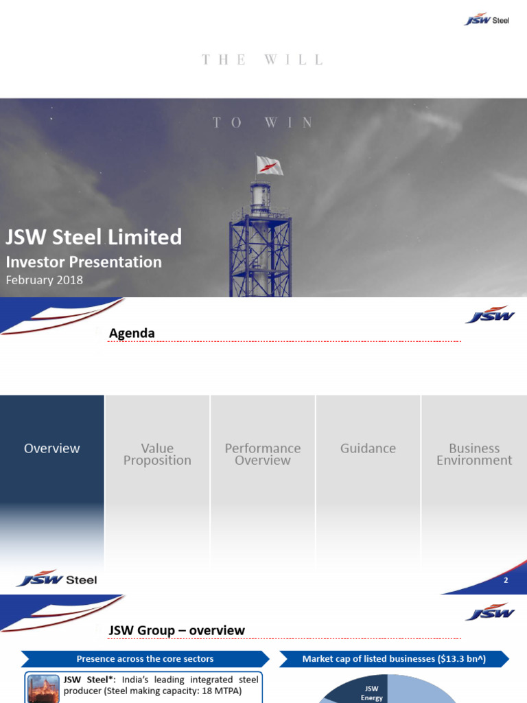 JSW Steel Investor Presentation 2018 | PDF | Economies | Business