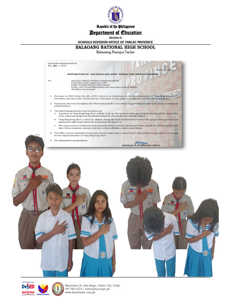 ANG MAGALANG BOW Tarp | PDF ANG MAGALANG BOW Tarp | PDF