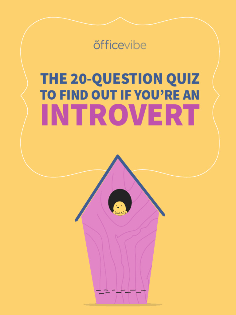 Introvert Self-Assessment Quiz | PDF