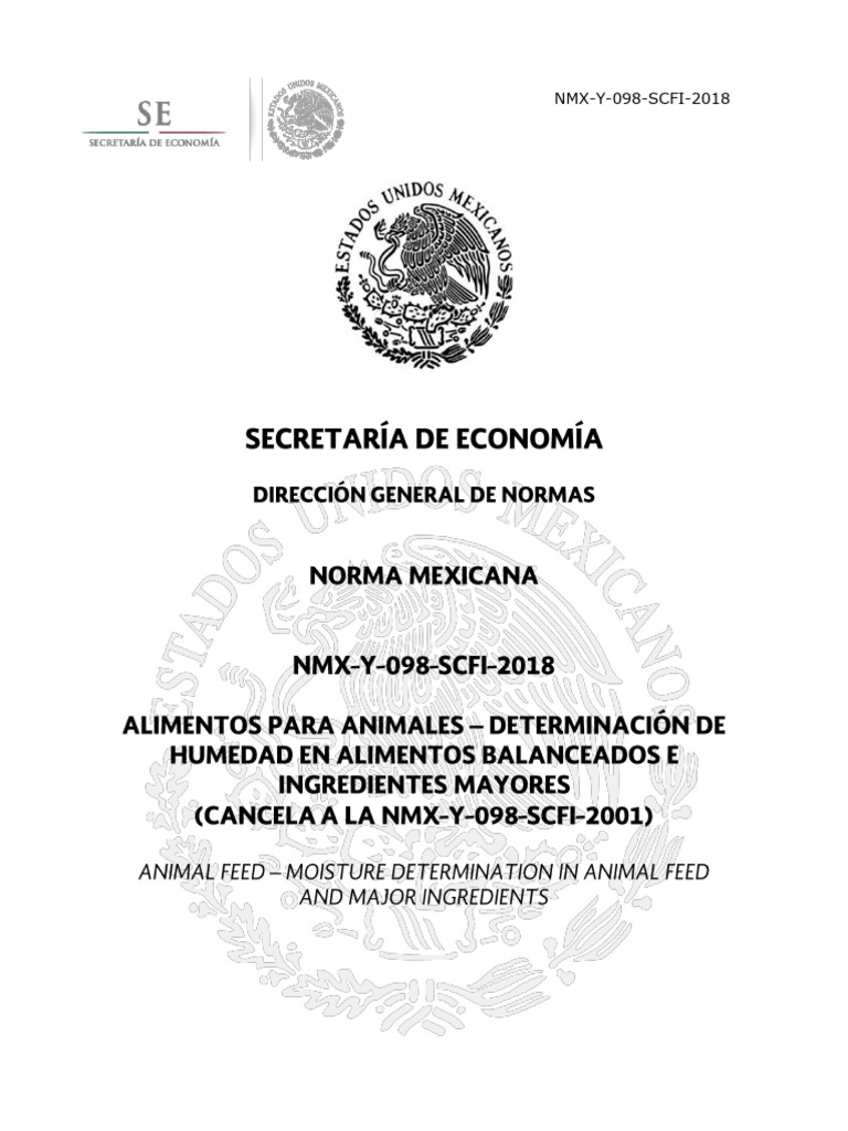 NMX y 098 Scfi 2018 | PDF