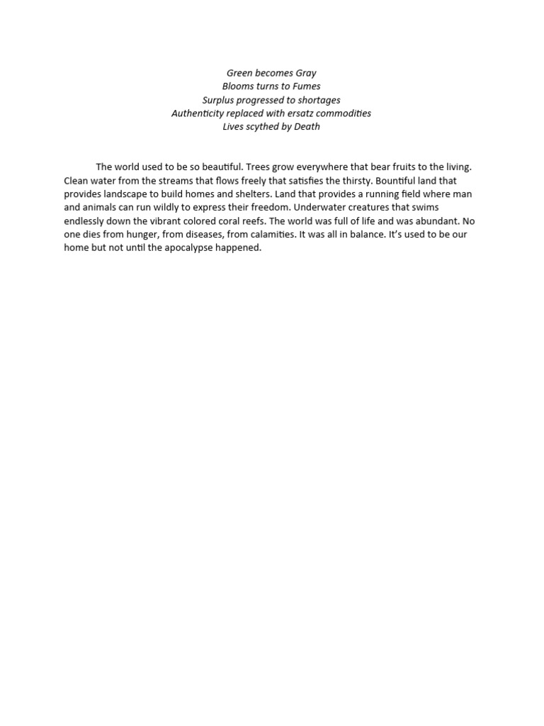 Green Becomes Gray | PDF