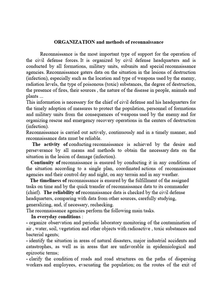 L7-Organization and Methods of Reconnaissance | PDF | Reconnaissance ...