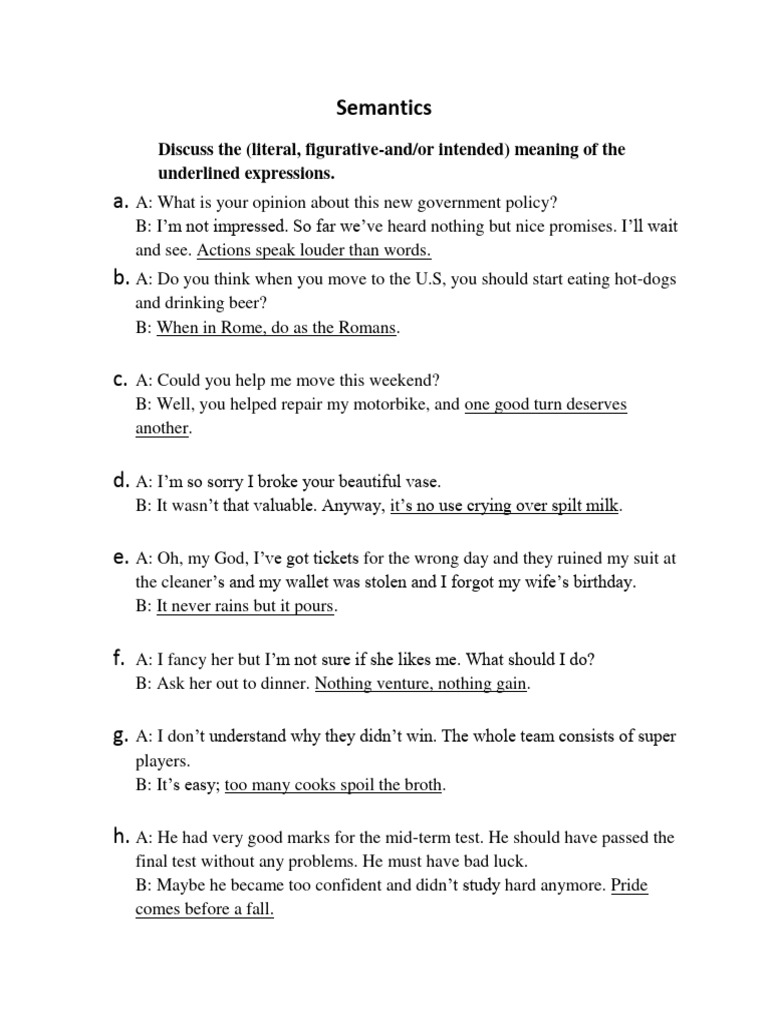 Understanding Semantics: Expressions and Meanings | PDF