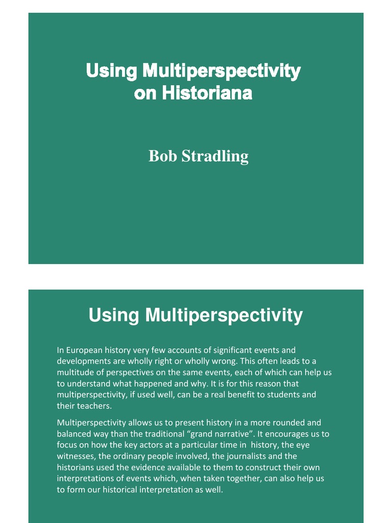 Using Multiperspectivity by Robert Stradling | PDF | Marshall Plan ...