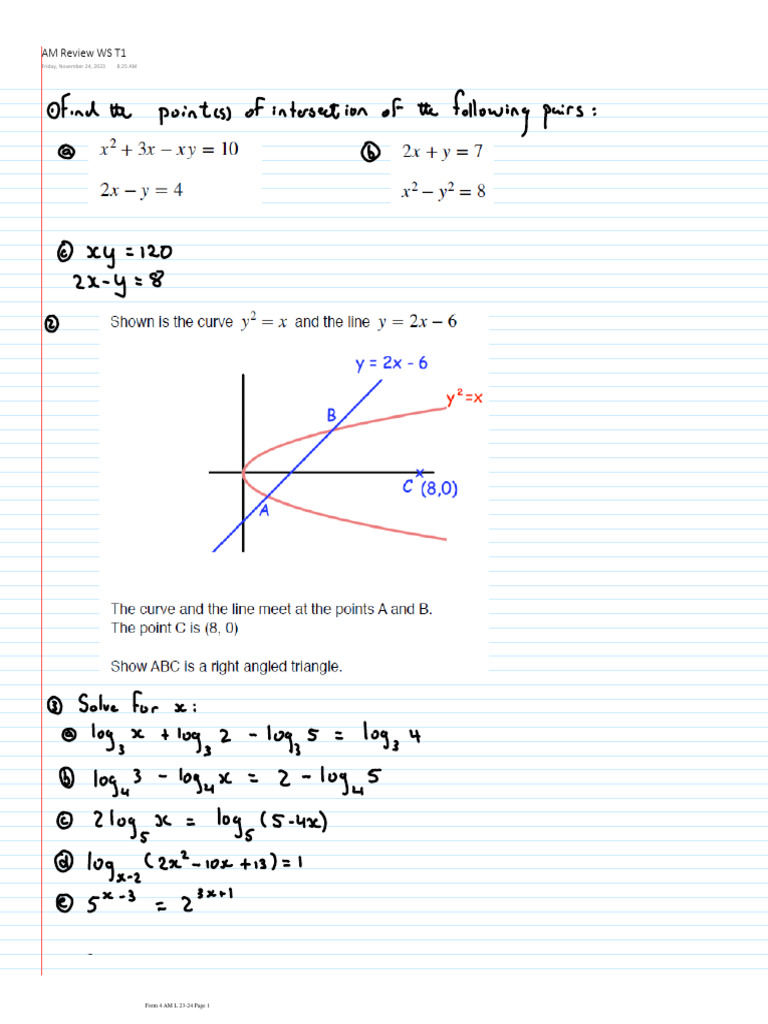 F4 Review WS T1 | PDF