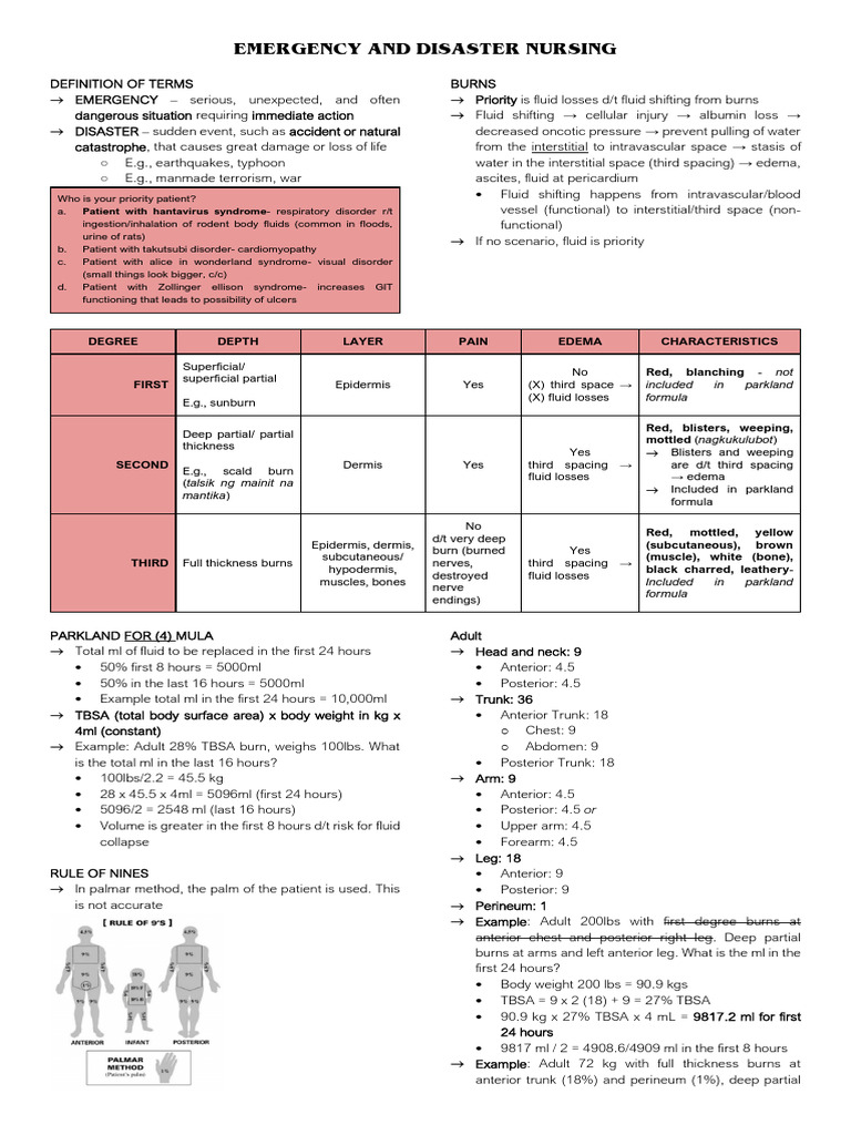 Emergency and Disaster Nursing | PDF | Burn | Thorax