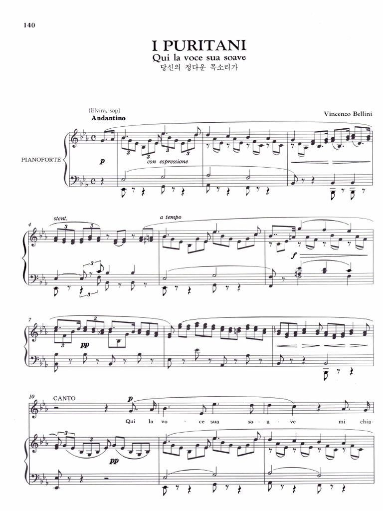 Qui la voce sua soave - V.Bellini | PDF