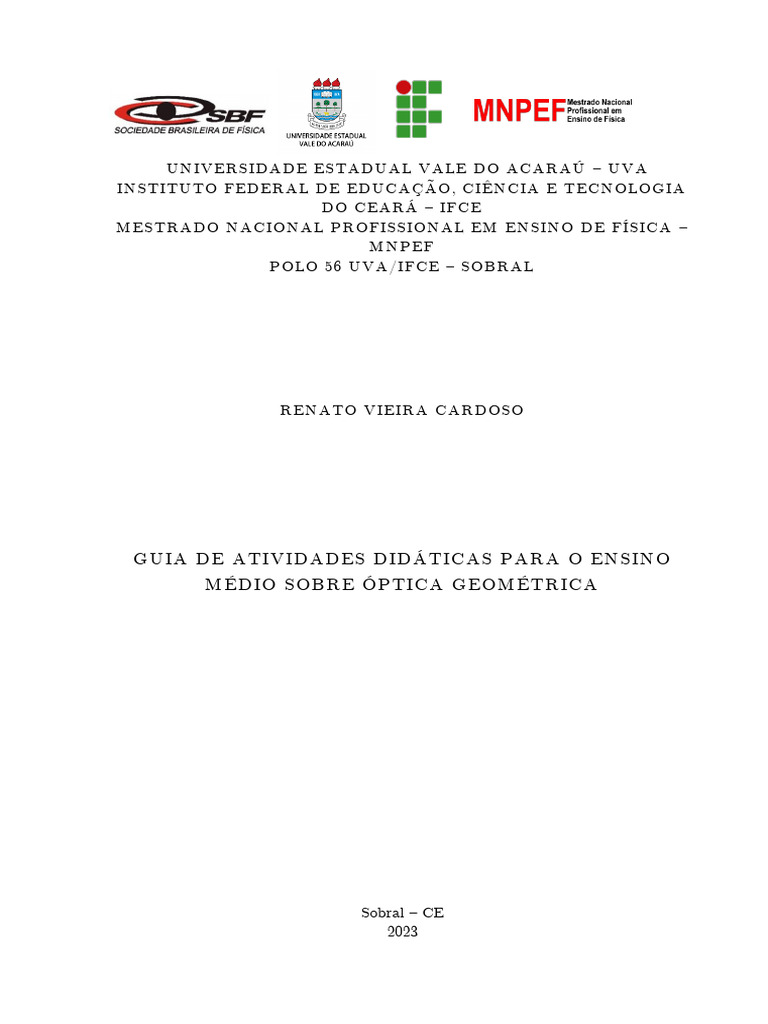 Dissertação Sem Produto - 5MB | PDF | Aprendizado | Pedagogia