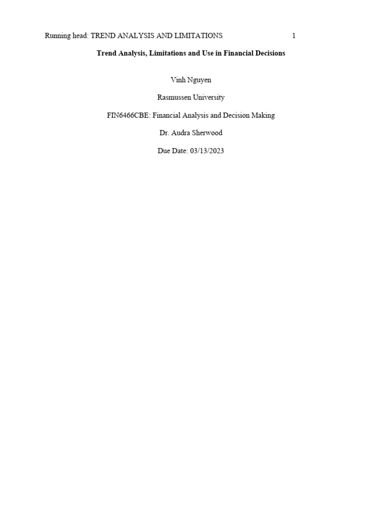 Deliverable 5 - Trend Analysis & Presentation | PDF | Forecasting | Revenue