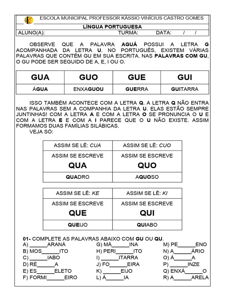 Atividade Notícia e Gu-Qu | PDF