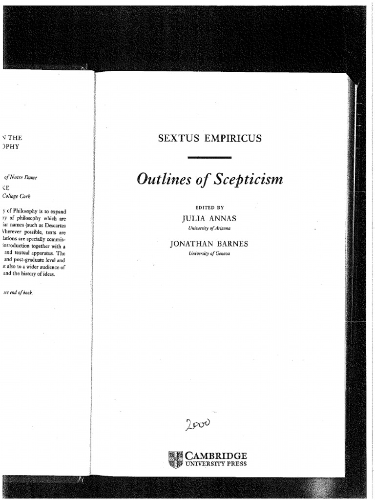 Sextus Empiricus | PDF | Skepticism