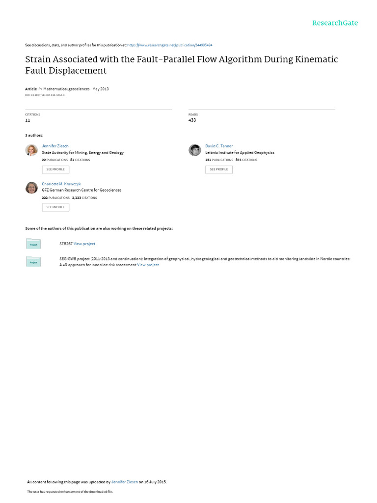 Mathematical Geosciences | PDF | Fault (Geology) | Angle
