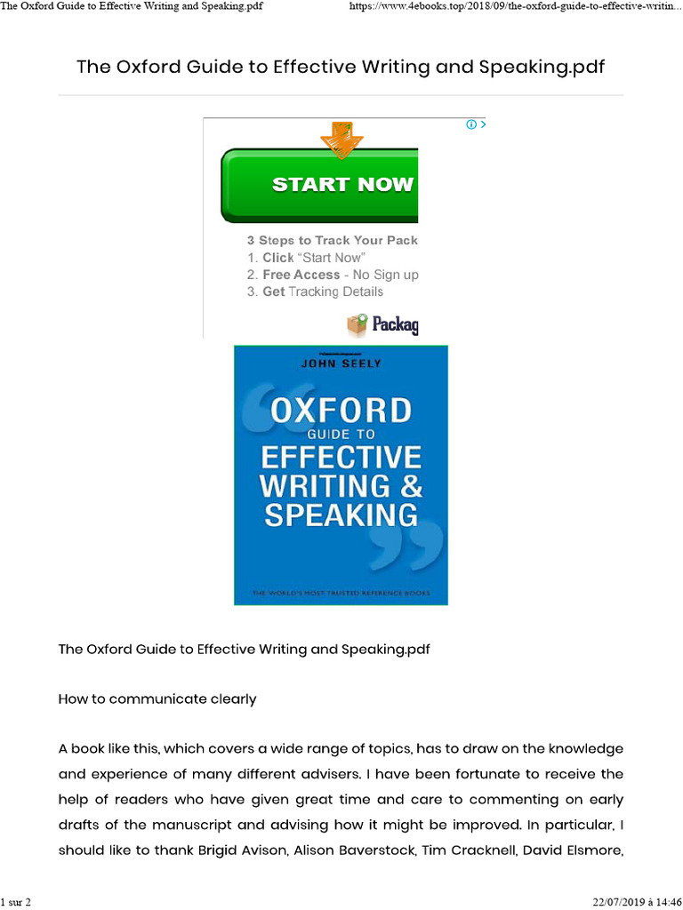 Oxford Guide to Writing and Speaking | PDF | Foreign Language Studies