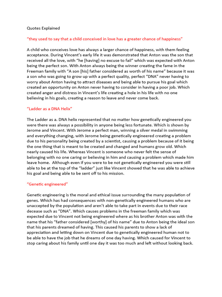 Quotes Explained | PDF | Genetics | Love