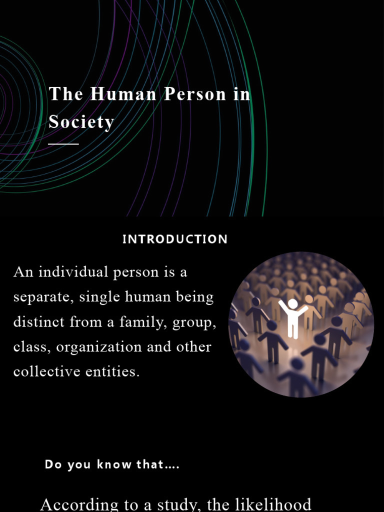 The Human Person in Society | PDF | Society | Social Psychology