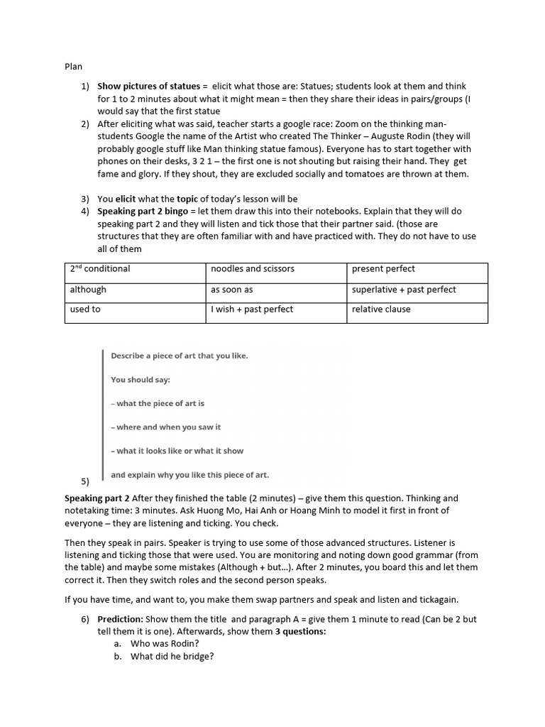 Art and Sculpture Plan | PDF