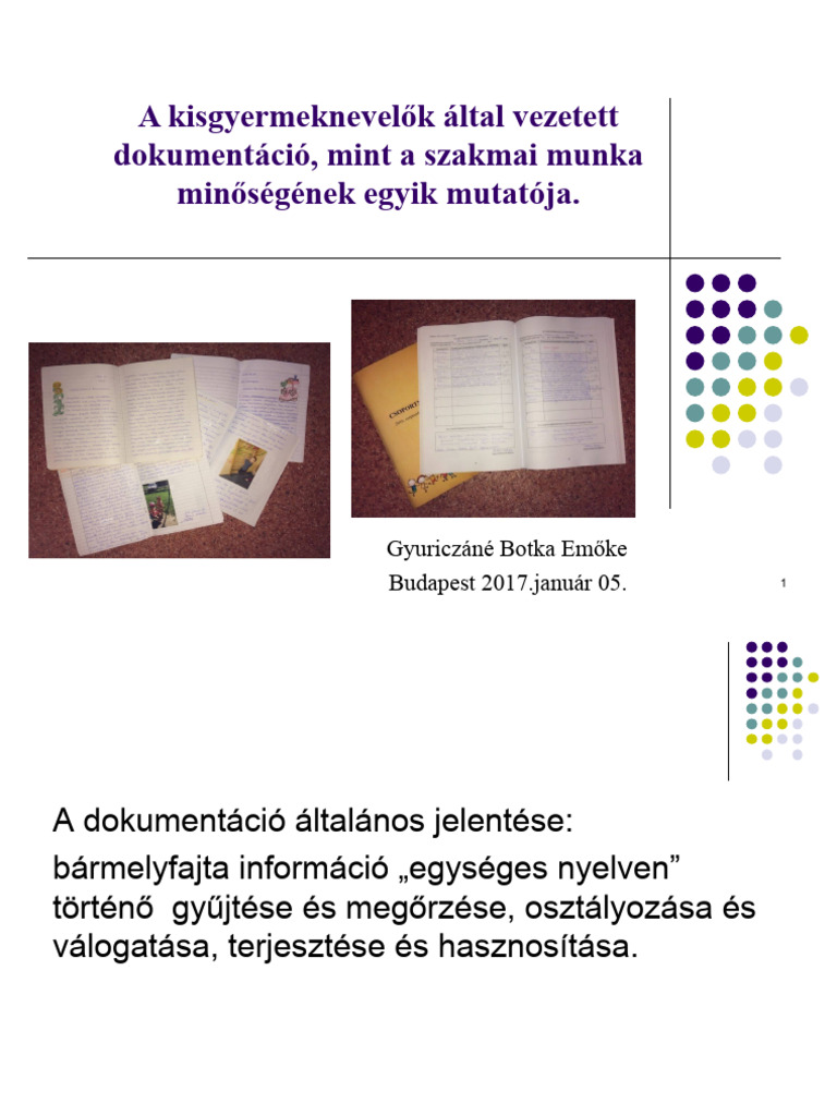 Dokumentáció - GY-né Botka Emőke, 2017. | PDF