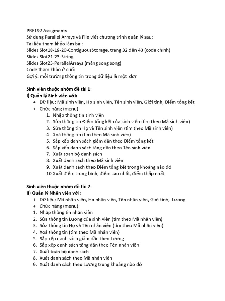 PRF192 Assignments 4 | PDF