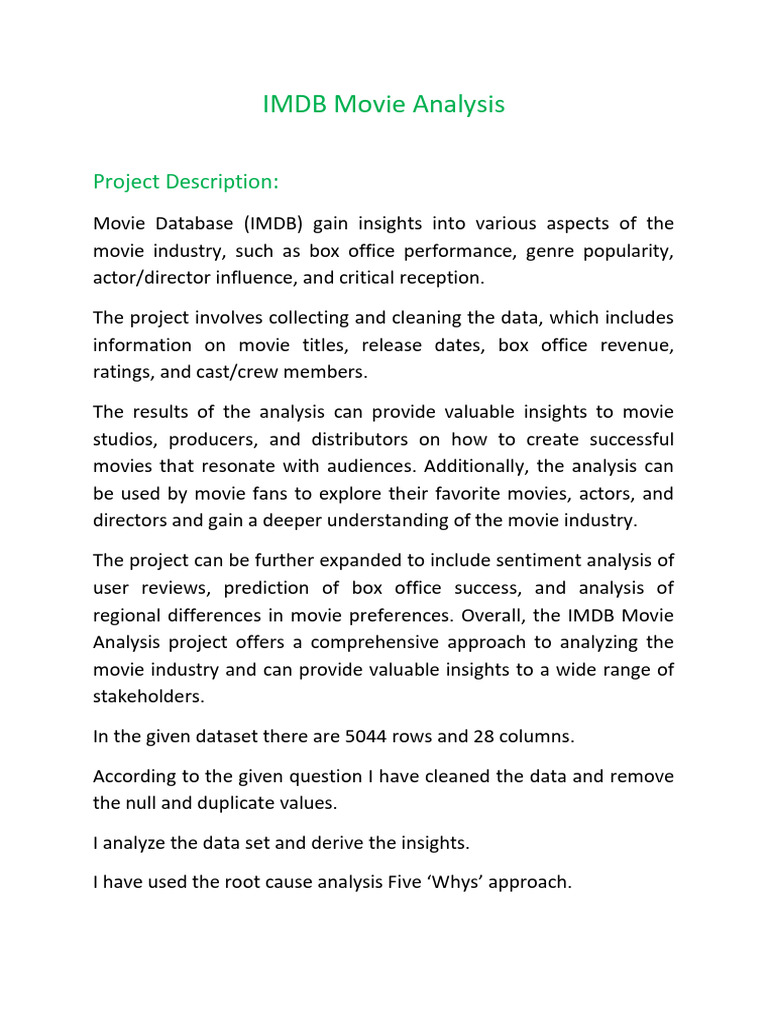 IMDB Movie Analysis1 | PDF | Data | Data Management