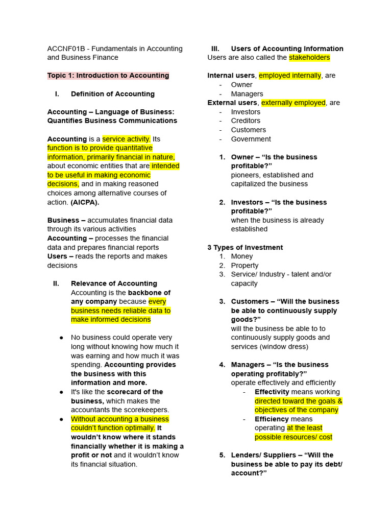 FABM Prelim | PDF | Debits And Credits | Balance Sheet