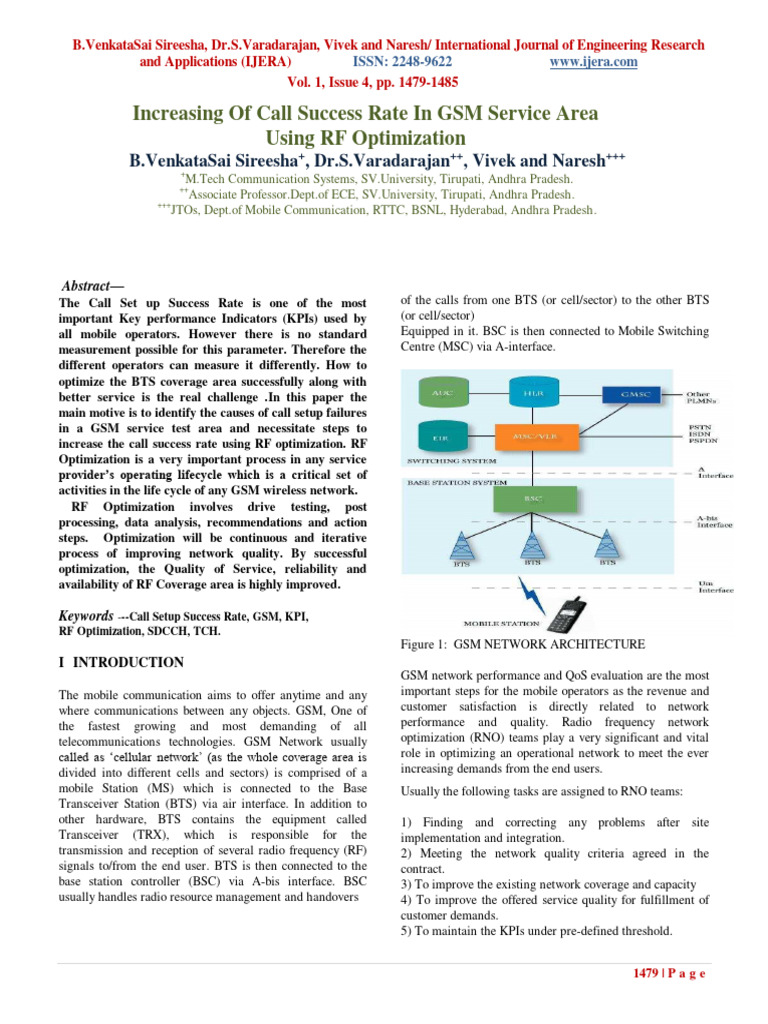 Call Setup Success Rate | PDF | Telecommunications | Information And ...