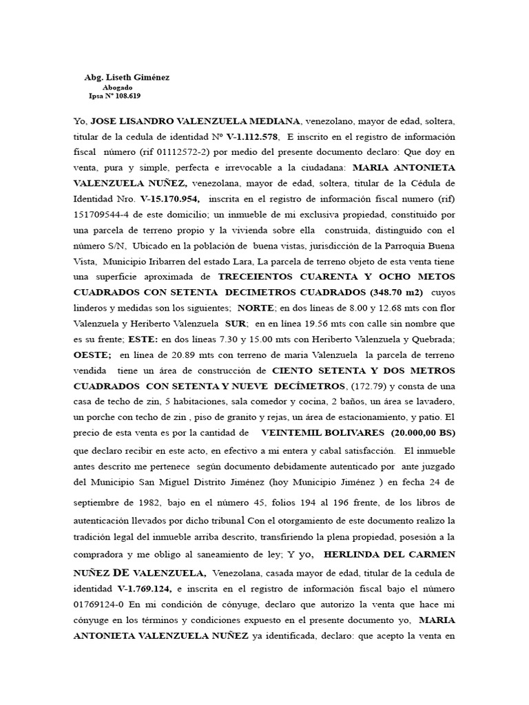 DOCUmento Casa Buena Vista Maria Antonieta BS | PDF | Derecho