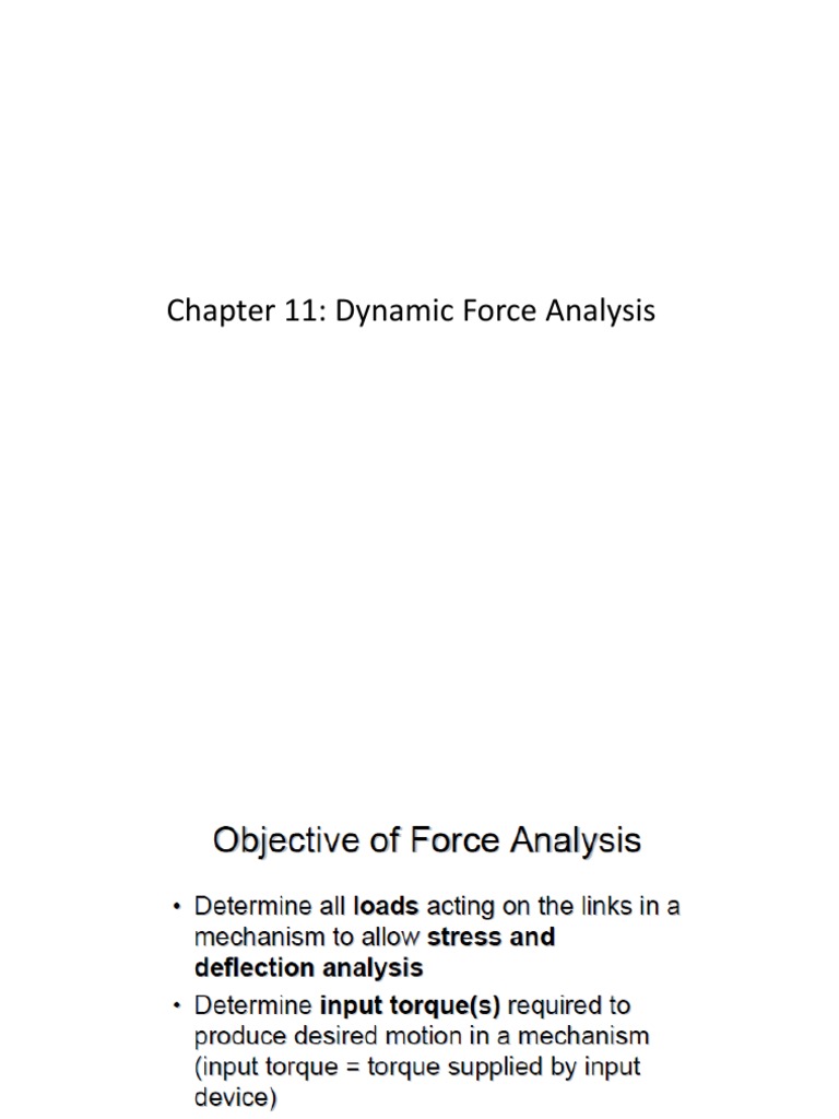 Dynamic Force Analysis Explained | PDF