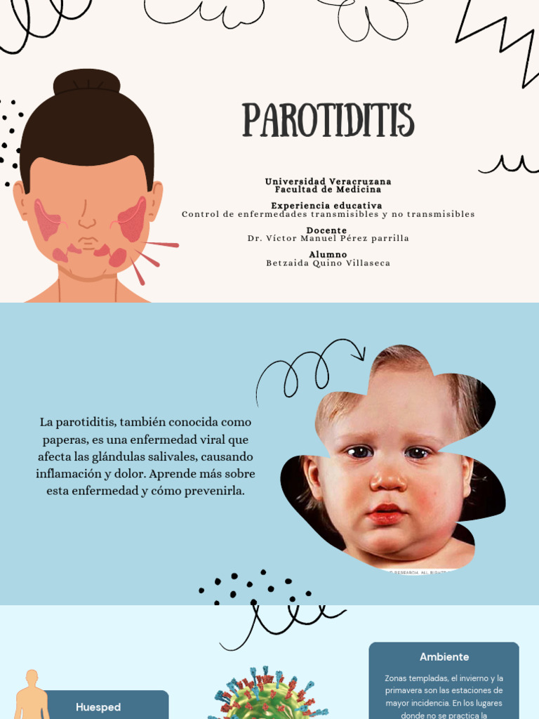 Parotiditis: síntomas y prevención | PDF | Salud pública | Microbiología