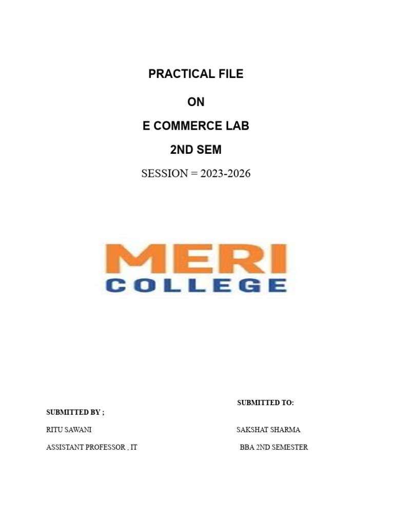 E Com Lab Work | Download Free PDF | Html Element | Html