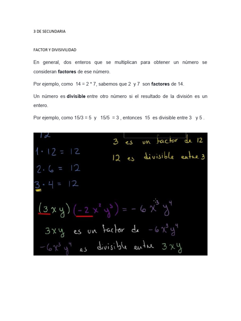 Unidad 1 - DIVISIBILIDAD, FACTORES Y MULTIPLOS, MCM, MCD NUM PRIMOS Y ...